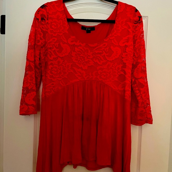 Tops | Beautiful Brightly Colored Top In A Burnt Orange | Poshmark